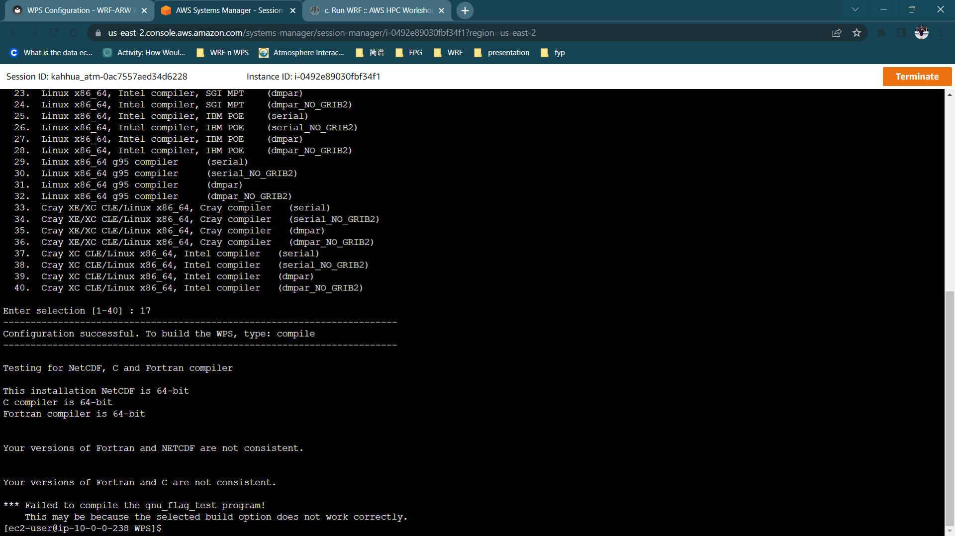 Wps Configuration Wrf Arw Installation On Aws Using Spack